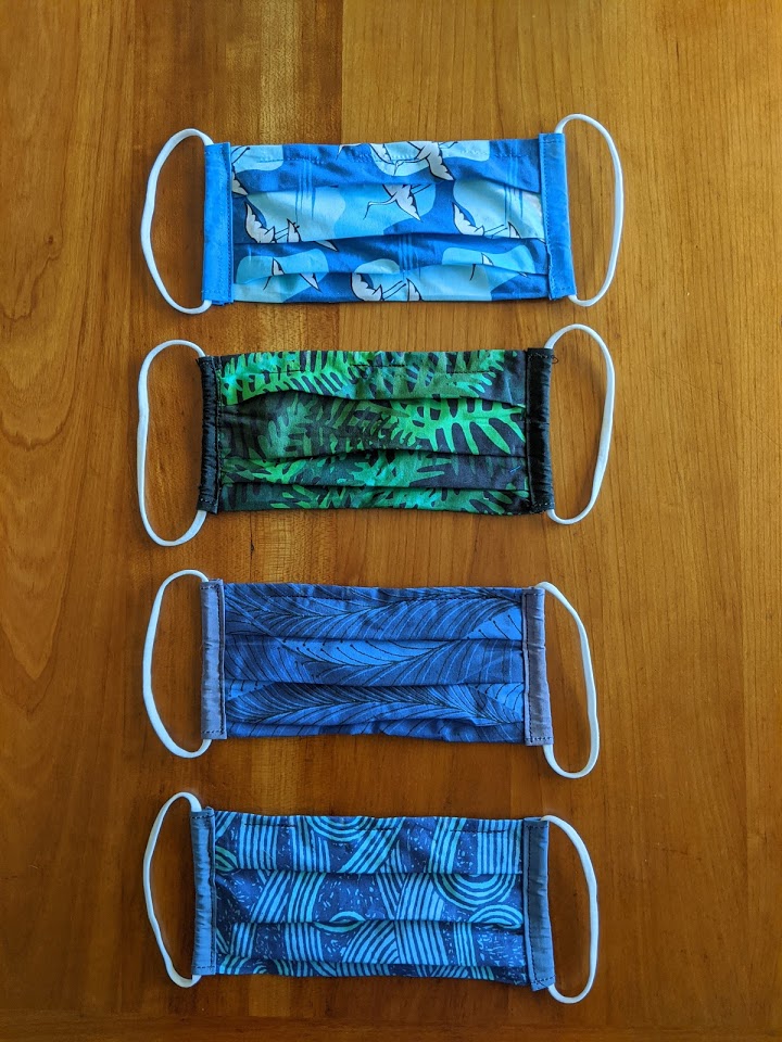 Masks with customized fabric: Getting creative - bend branches